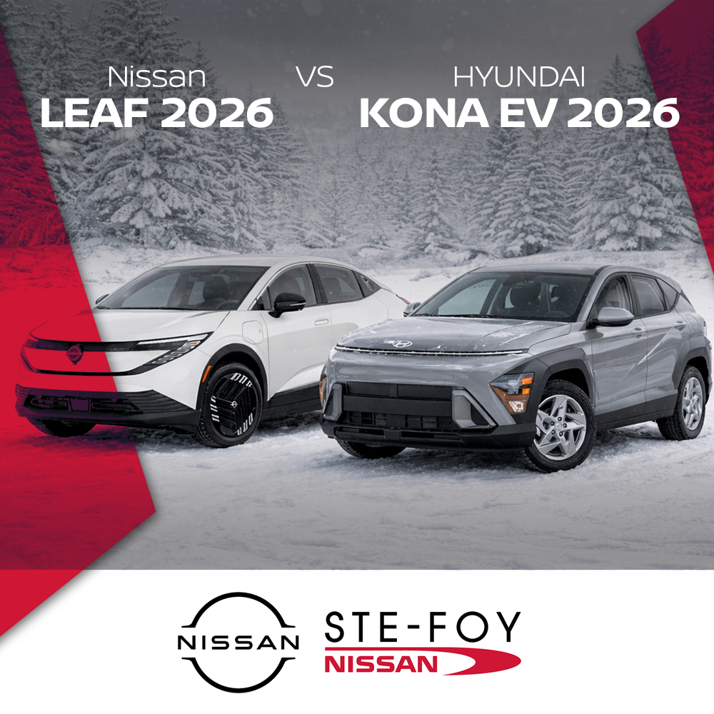 Nissan LEAF 2026 vs Kona Electrique 2026 | Comparatif